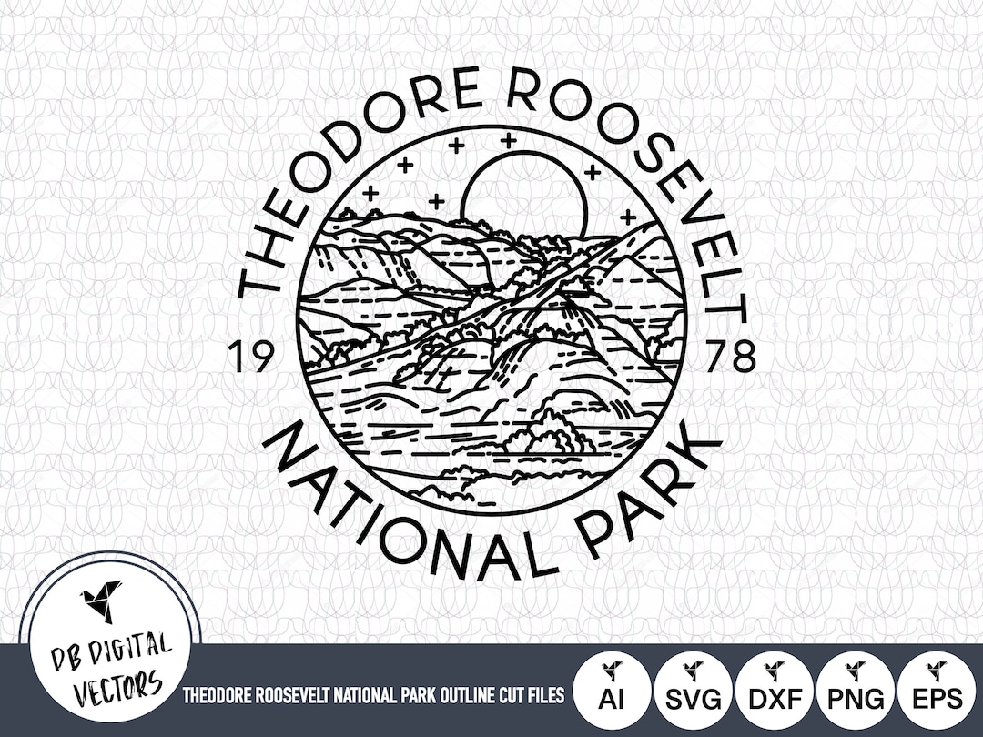 Theodore Roosevelt National Park Outline SVG Files | Theodore Roosevelt ...