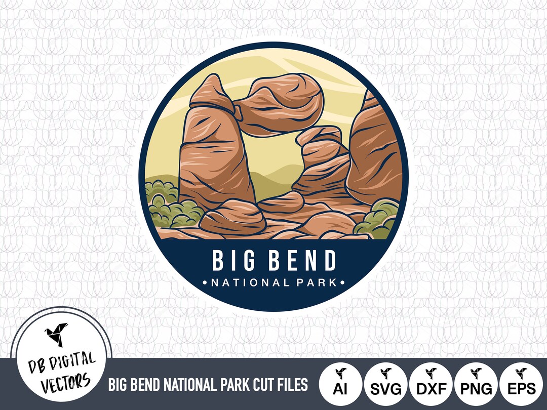 Big Bend National Park Outline SVG Cut Files (digital Download) - Etsy