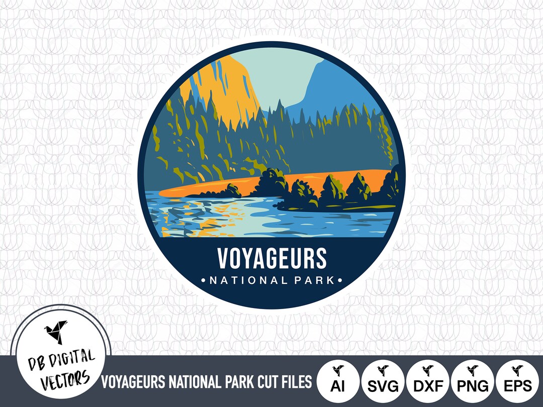 Voyageurs National Park Outline SVG Cut Files (digital Download) - Etsy