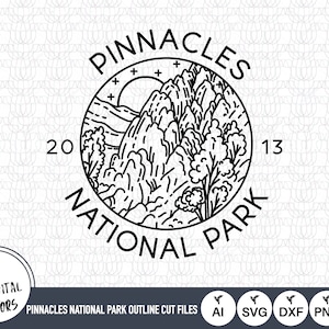 Pinnacles National Park Outline SVG Files Pinnacles National - Etsy