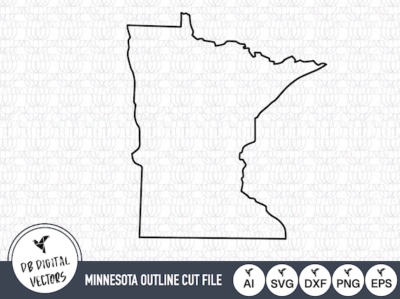 Minnesota Outline SVG Files Minnesota Cut Files United - Etsy