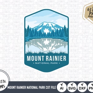Mount Rainier National Park Outline SVG Files Mount Rainier - Etsy