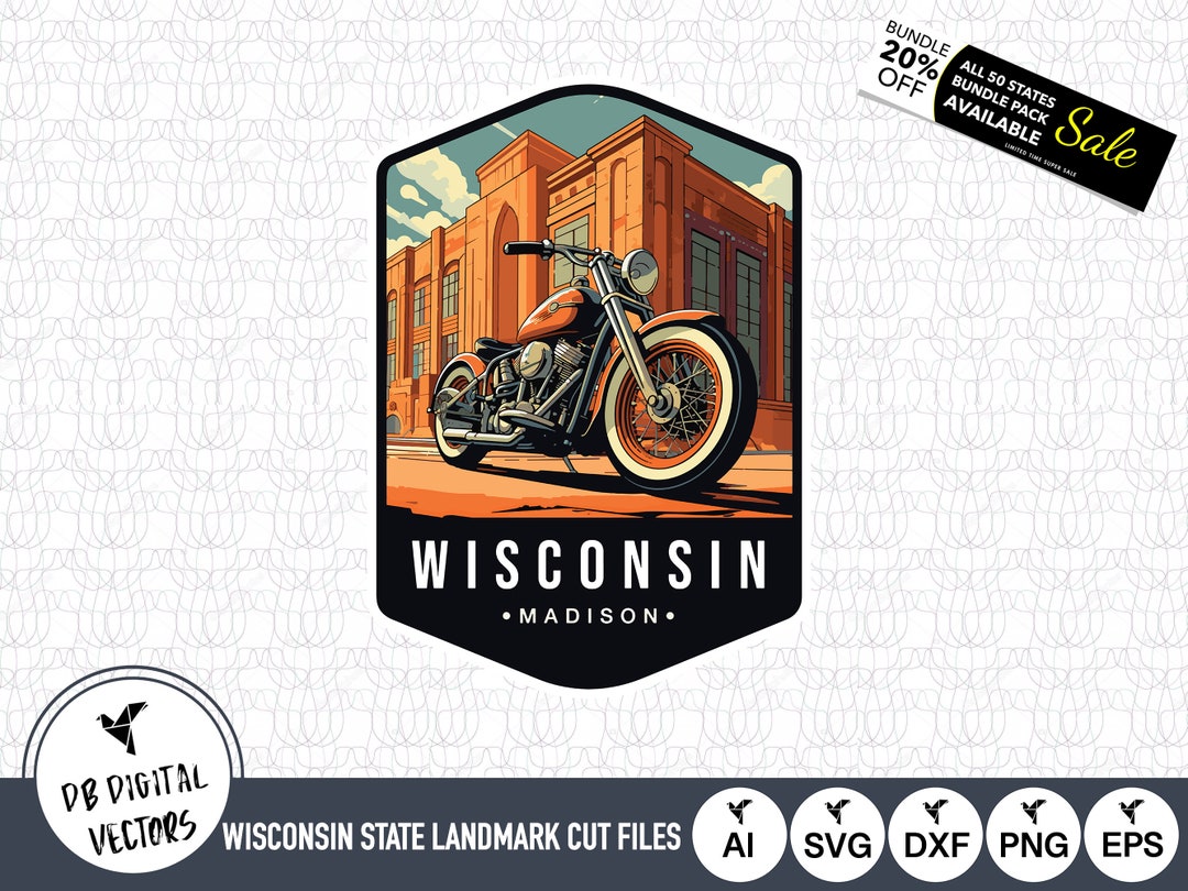 Wisconsin State Landmark SVG Files | Wisconsin Capital Cut Files ...