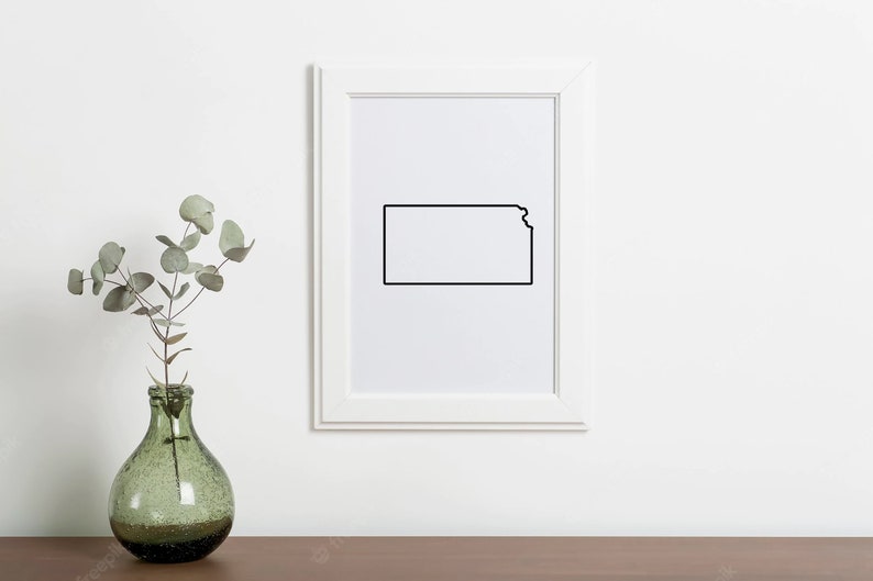 Kansas Outline SVG: State Map Cut Files (digital Download) - Etsy