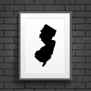 New Jersey Map SVG: Solid State Outline Cut File (digital Download) - Etsy