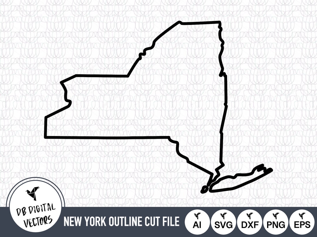 New York Outline SVG Files | New York Cut Files | United States of ...