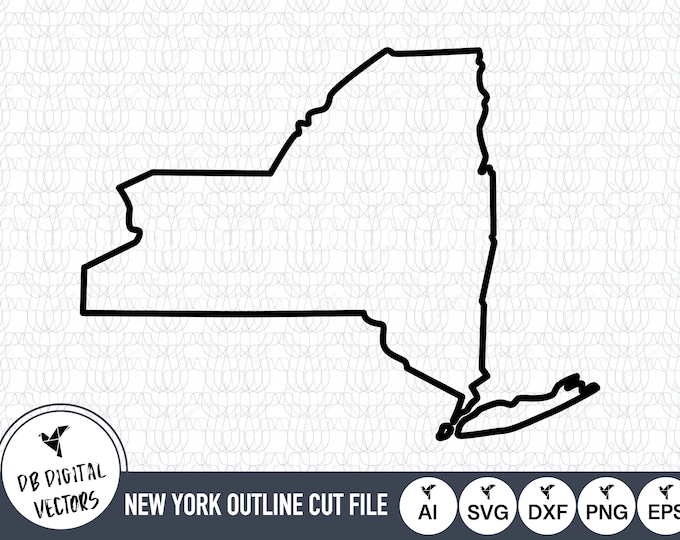 New York Outline SVG Files, New York Cut Files, United States of ...