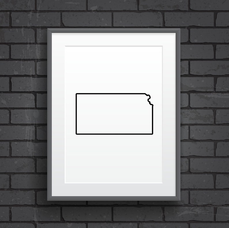 Kansas Outline SVG: State Map Cut Files (digital Download) - Etsy