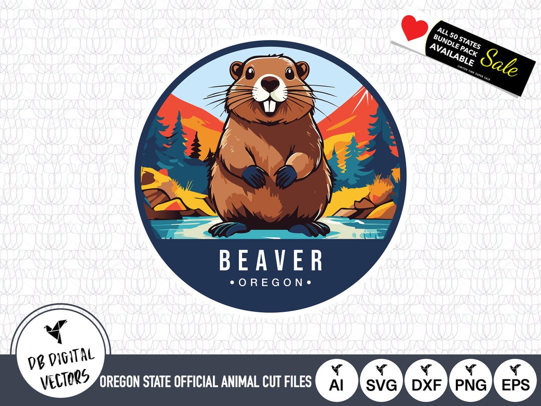 Oregon Beaver SVG: State Animal Cut Files (digital Download) - Etsy