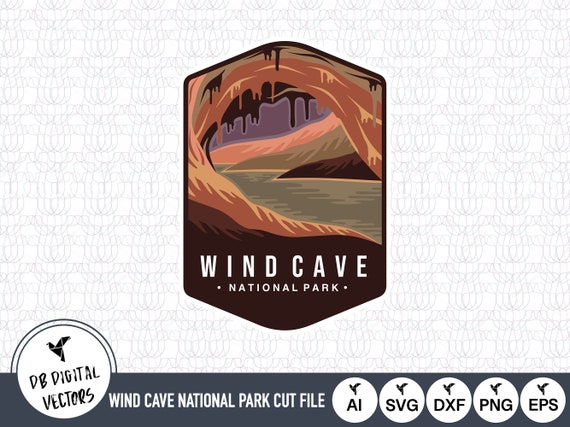 Wind Cave National Park Outline SVG Files Wind Cave National - Etsy
