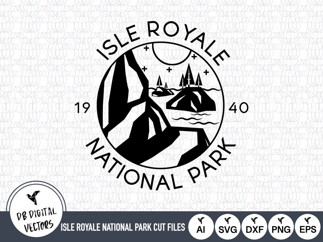 Isle Royale National Park Outline SVG Cut Files (digital Download) - Etsy
