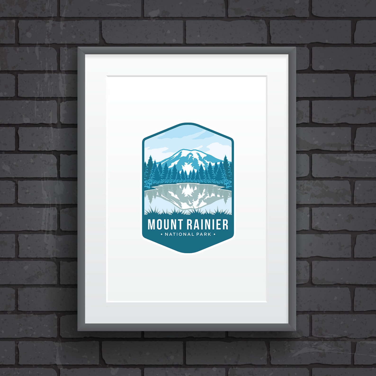 Mount Rainier National Park Outline SVG Files Mount Rainier - Etsy