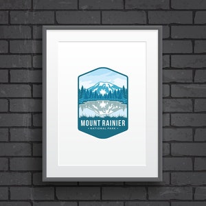 Mount Rainier National Park Outline SVG Files Mount Rainier - Etsy