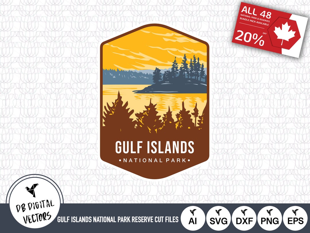 Gulf Islands National Park Reserve Outline SVG Files | Gulf Islands ...