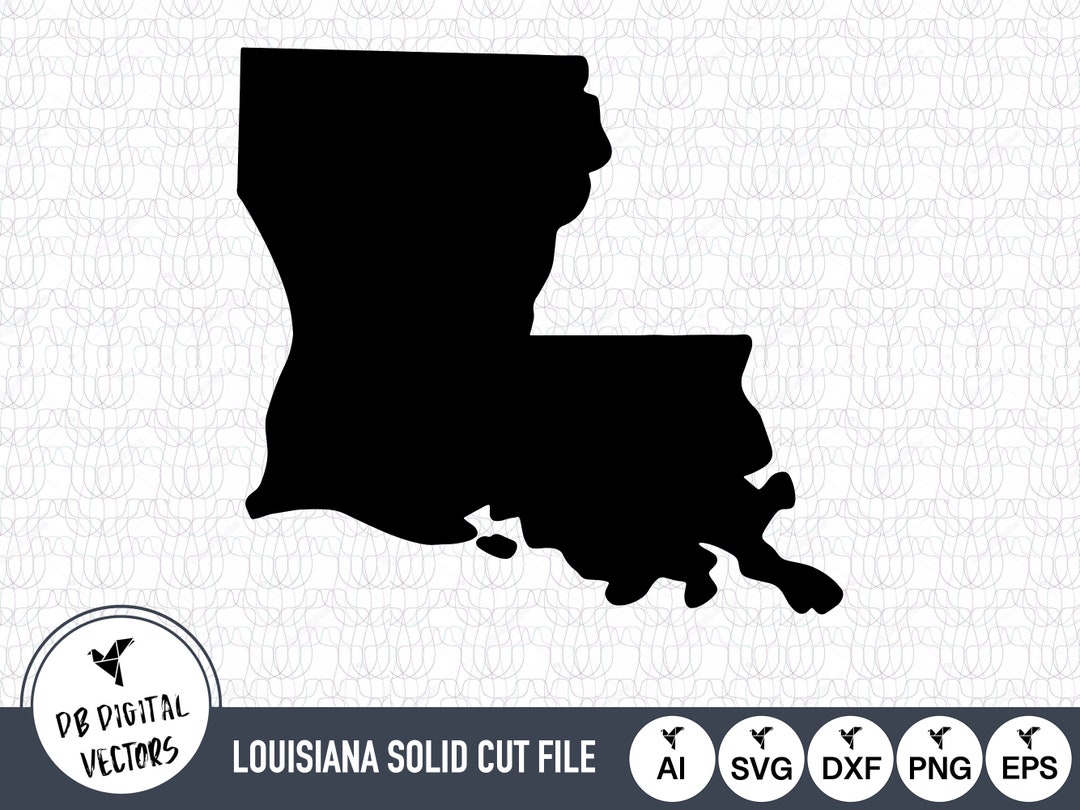 Louisiana Map SVG Cut Files: USA State Vector (digital Download) - Etsy