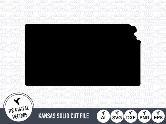 Kansas Solid SVG Files Kansas Cut Files United States of | Etsy