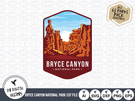 Bryce Canyon National Park Outline SVG Files Bryce Canyon - Etsy Australia