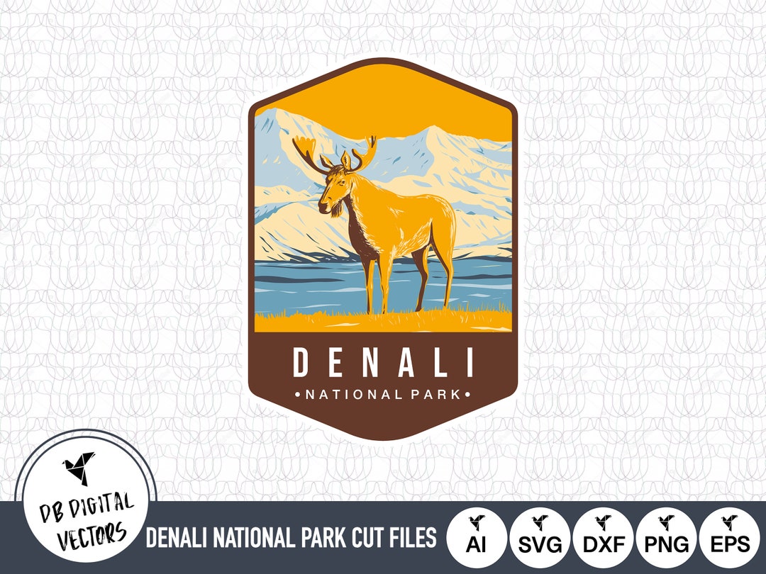 Denali National Park Outline SVG Files | Denali National Park Cut Files ...