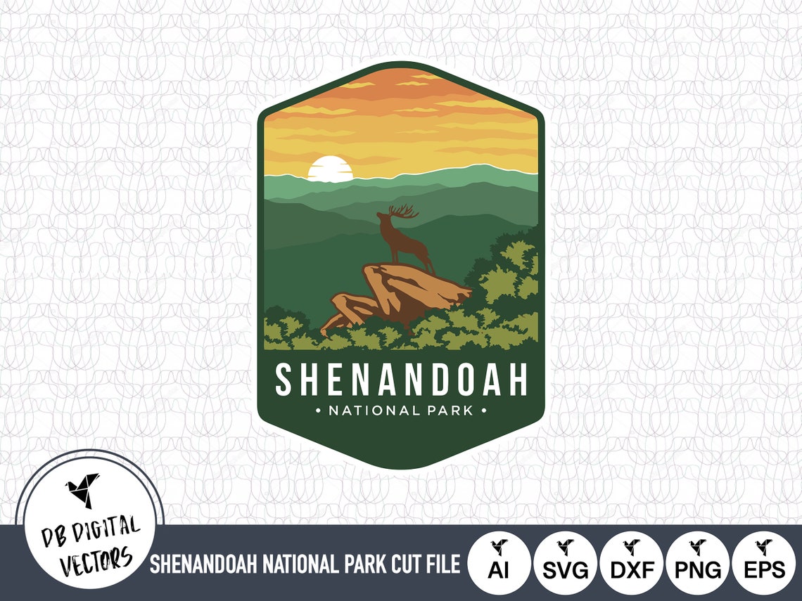 Shenandoah National Park Outline SVG Files Shenandoah - Etsy