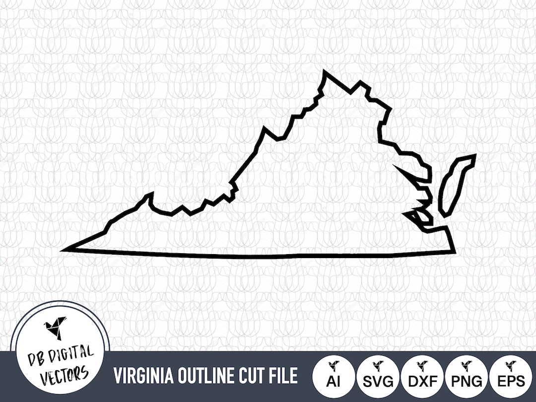 Virginia Outline SVG Cut Files: USA State Map (digital Download) - Etsy