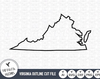 Virginia Outline SVG Files Virginia Cut Files United States of America ...
