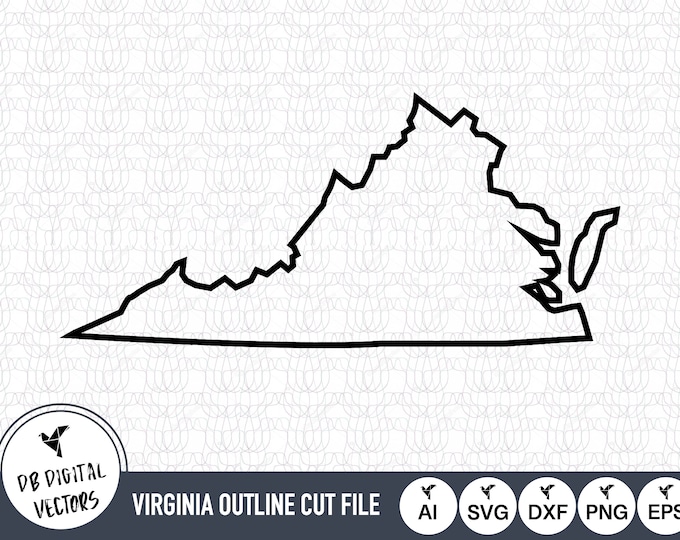 Virginia Outline SVG Files, Virginia Cut Files, United States of ...