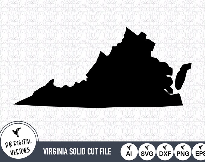 Virginia Outline SVG Files, Virginia Cut Files, United States of ...