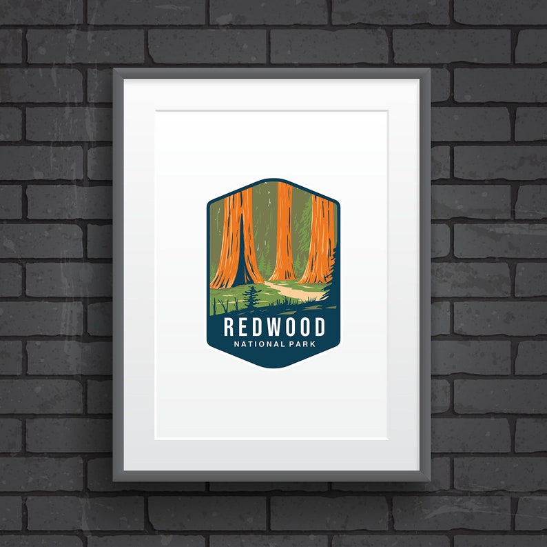 Redwood National Park Emblem SVG Files | Redwood National Park Cut ...