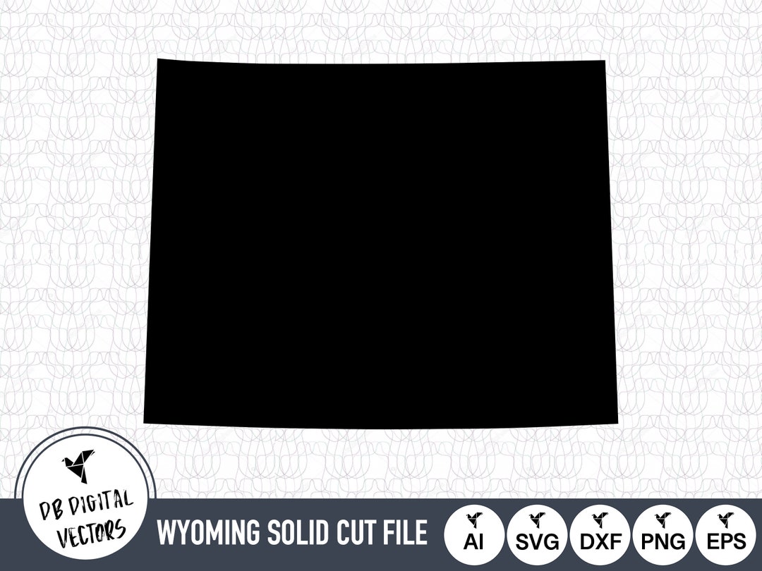 Wyoming Map SVG: Vector Cut Files for Cricut & Silhouette (digital ...