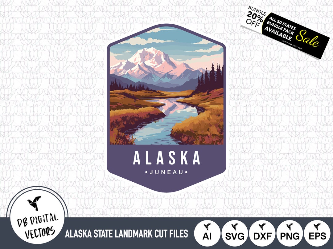 Alaska State Landmark SVG Files | Alaska Capital Cut Files | Juneau ...