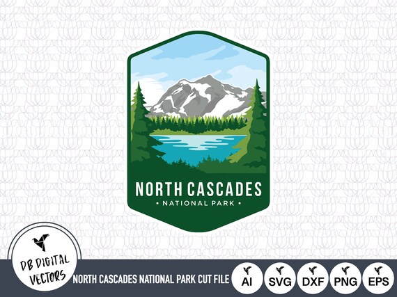 North Cascades National Park Outline SVG Files North - Etsy