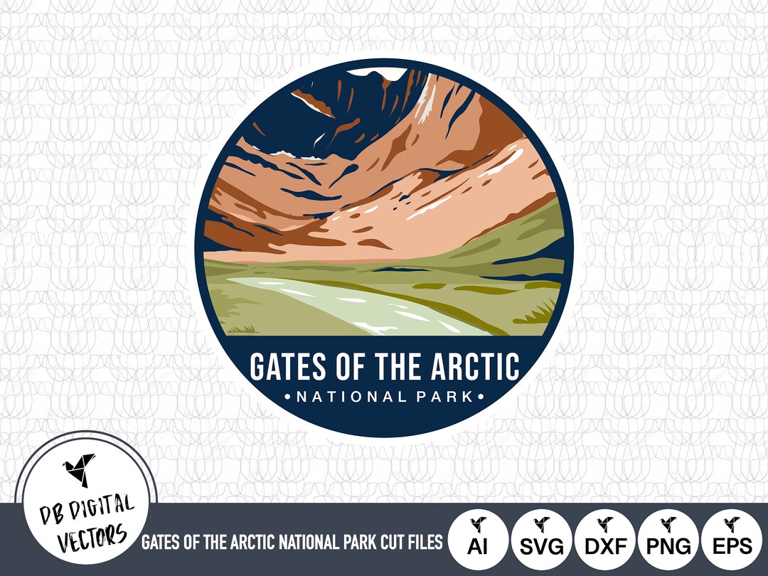 Gates of the Arctic National Park Outline SVG Cut Files - Etsy