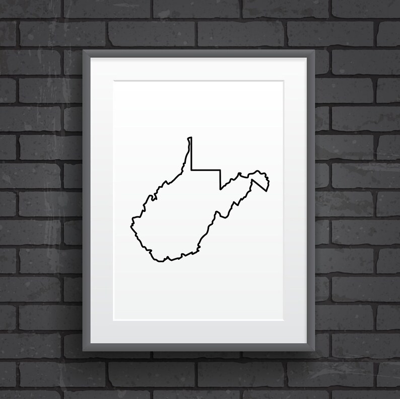 West Virginia Outline SVG: WV State Map Cut Files (digital Download) - Etsy