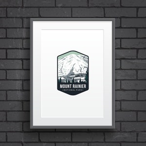 Mount Rainier National Park Emblem SVG Files Mount Rainier National ...