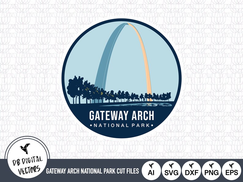 Gateway Arch National Park Outline SVG Cut Files (digital Download) - Etsy