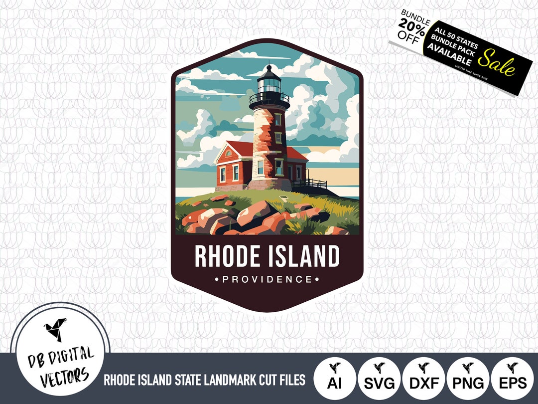 Rhode Island State Landmark SVG Files | Rhode Island Capital Cut Files ...