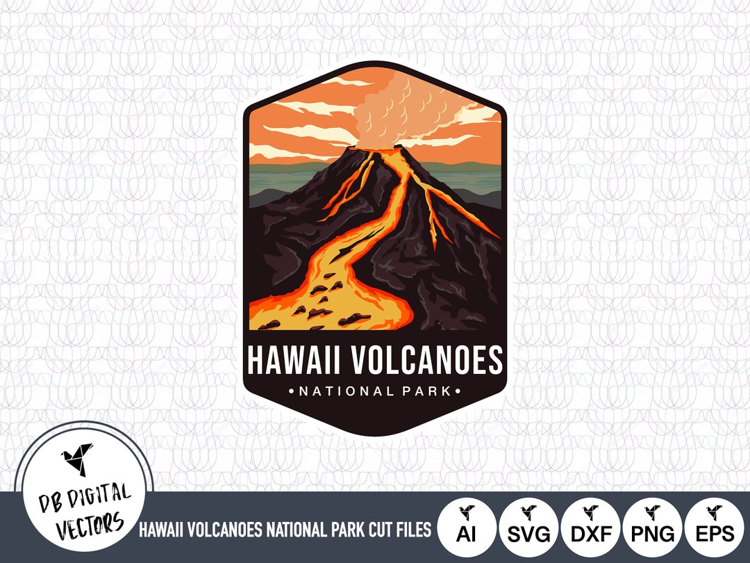 Hawaii Volcanoes National Park Emblem SVG Cut Files - Etsy