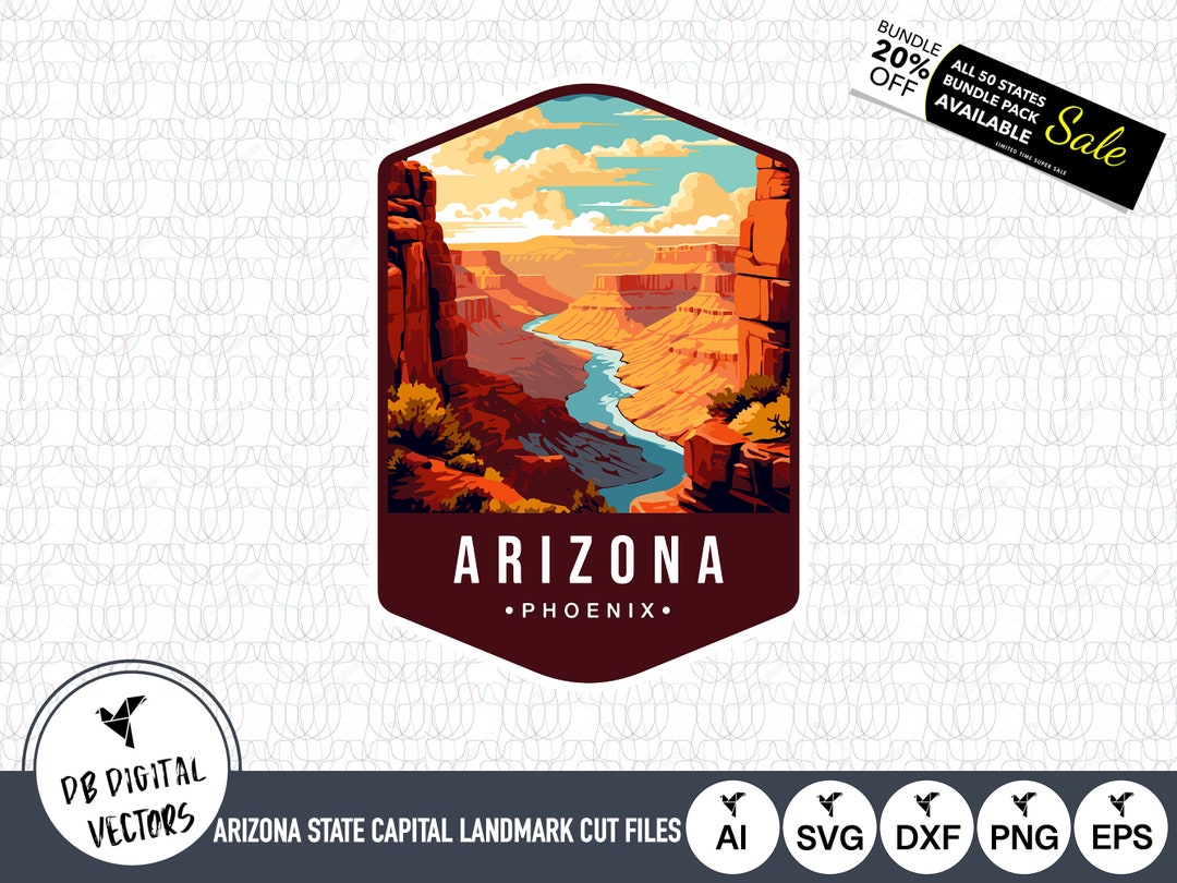 Arizona State Landmark SVG Files | Arizona Capital Cut Files | Phoenix ...