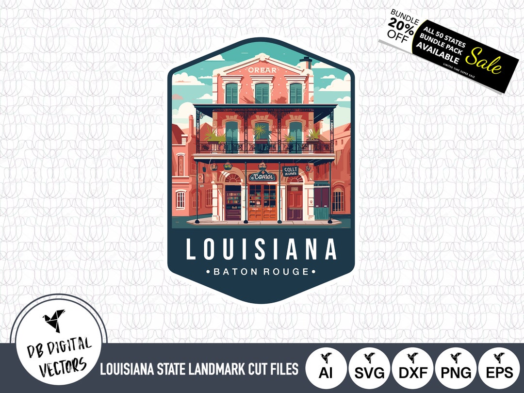 Louisiana State Landmark SVG Files | Louisiana Capital Cut Files ...