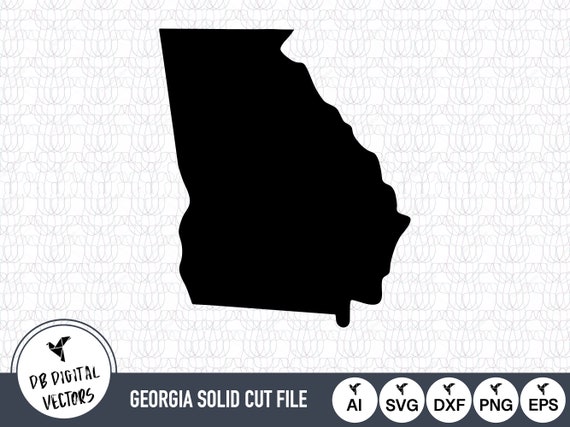 Georgia Solid SVG Files Georgia Cut Files United States of - Etsy
