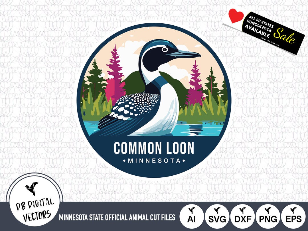 Minnesota Loon SVG: State Animal Cut Files (digital Download) - Etsy