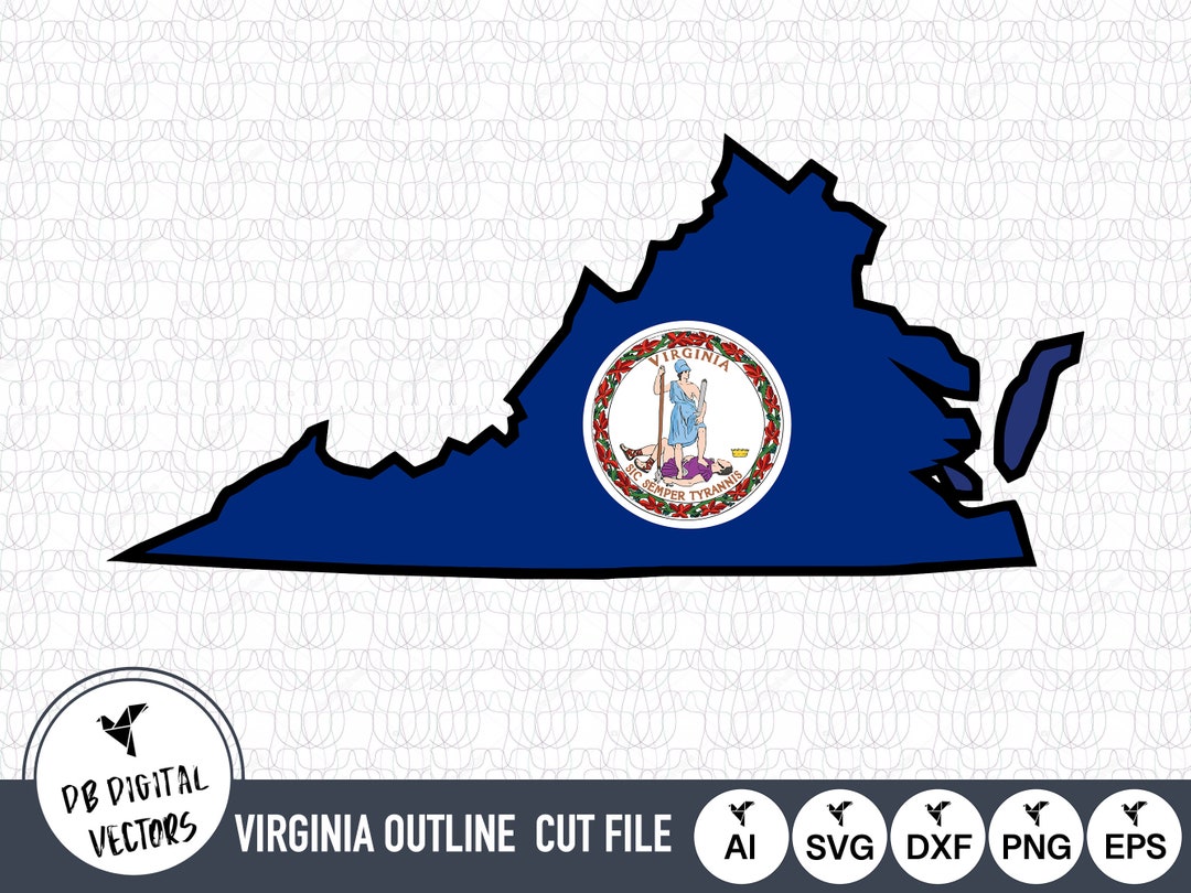 Virginia Outline SVG Files Virginia Cut Files United States of America ...