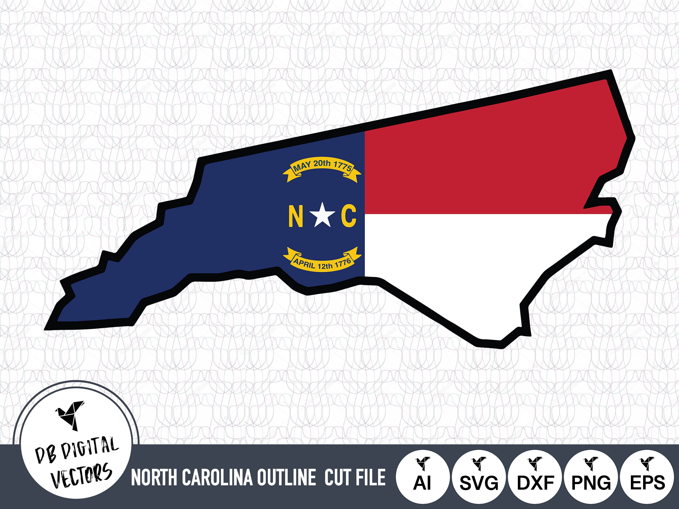 North Carolina Outline SVG Files North Carolina Cut Files - Etsy UK