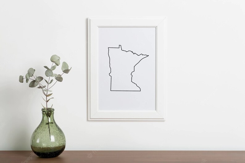 Minnesota Outline SVG: Vector Cut Files (digital Download) - Etsy