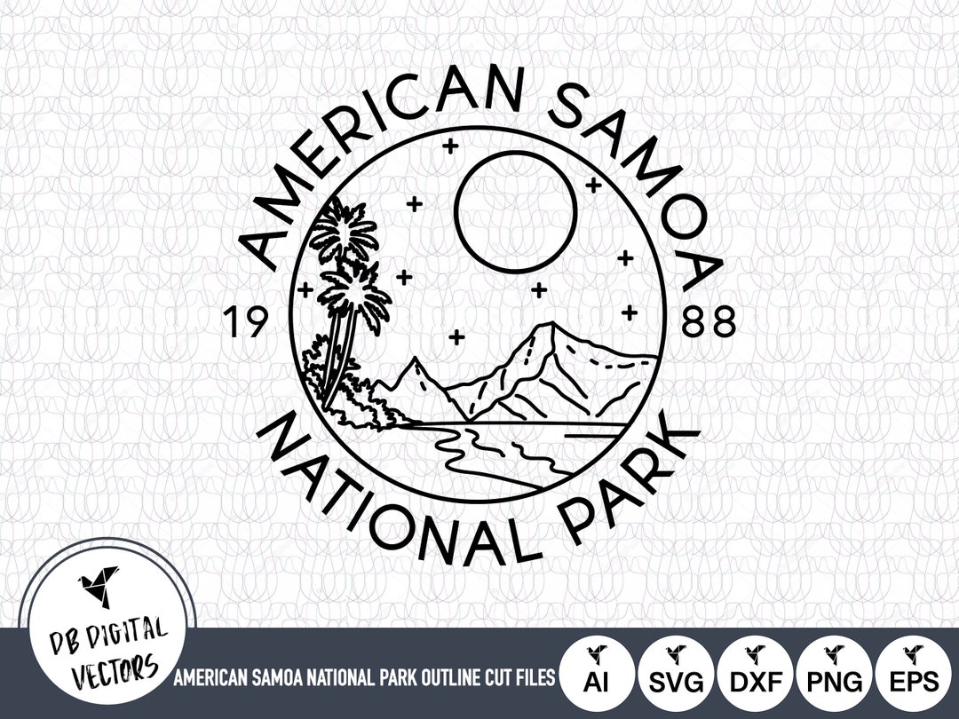 American Samoa National Park Outline SVG Files | American Samoa ...