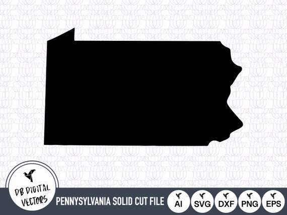 Pennsylvania Solid SVG Files Pennsylvania Cut Files United | Etsy