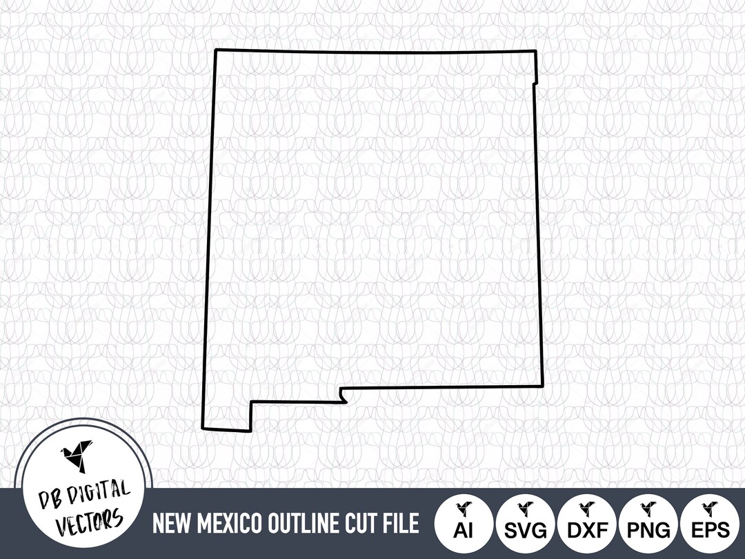 New Mexico Outline SVG Cut Files: NM Map Vector (digital Download) - Etsy