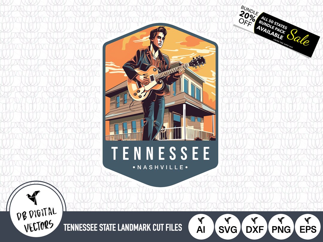 Tennessee State Landmark SVG Files | Tennessee Capital Cut Files ...