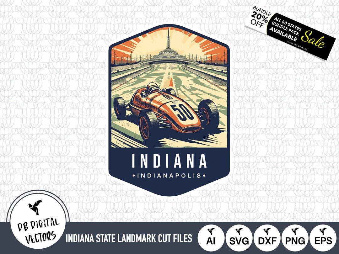 Indianapolis Motor Speedway SVG: Indiana Landmark Cut Files - Etsy