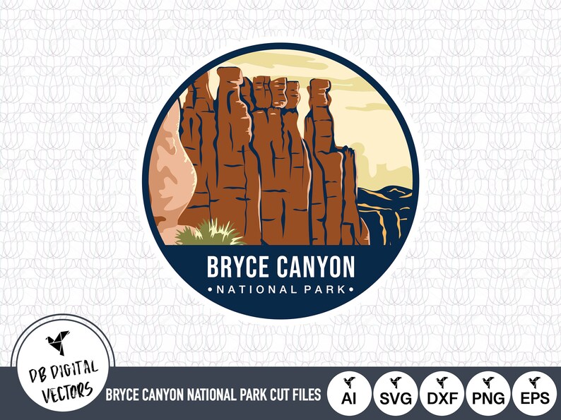 Bryce Canyon National Park Outline SVG Cut Files - Etsy